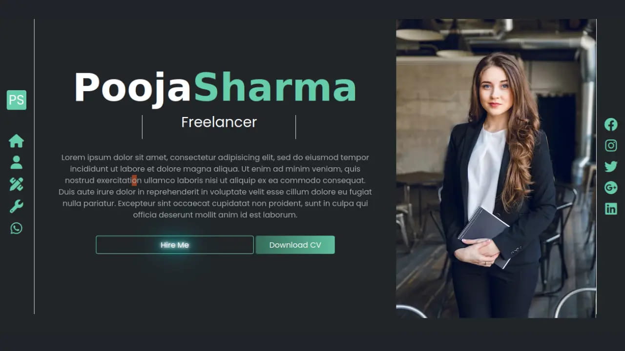 Advance Portfolio Using Html Css Bootstrap And Javascript Snipbyte